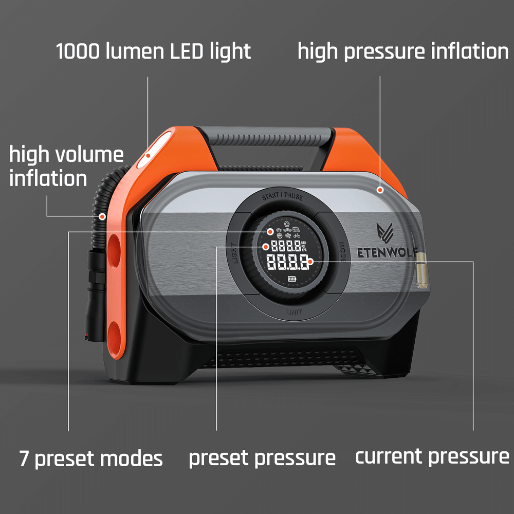 ETENWOLF Vortex S6 Air Compressor - Off-Road Tire Inflator