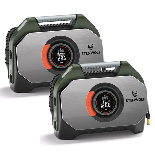 ETENWOLF Vortex S7 Heavy Duty Tire Inflator Air Compressor (38,400 mAh